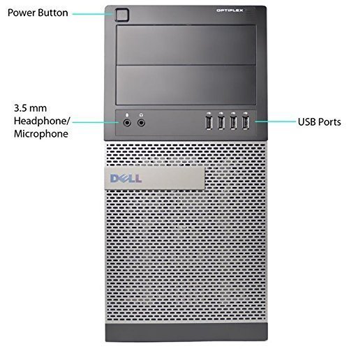 Dell Optiplex 9010 Tower Premium Business Desktop Computer (Intel Quad-Core i5-3470 up to 3.6GHz, 8GB DDR3 Memory, 2TB HDD + 120GB SSD, DVD, WiFi, Windows 10 Professional) (Renewed)