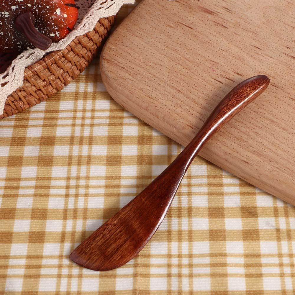 3 Pcs Wooden Cutlery Set, Reusable Spoon Fork and Knive Wood Flatware Set, Portable Kitchen Flatware Tableware Utensil Set for Home or Travel