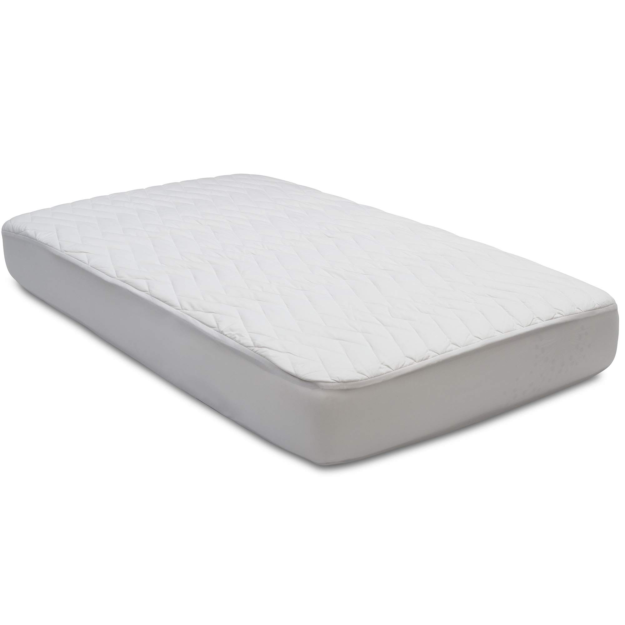 Beautyrest Kids Silver DualCool Technology Fitted Baby Crib Mattress Pad Cover | Waterproof | 52β x 28β | Machine Washable, White.