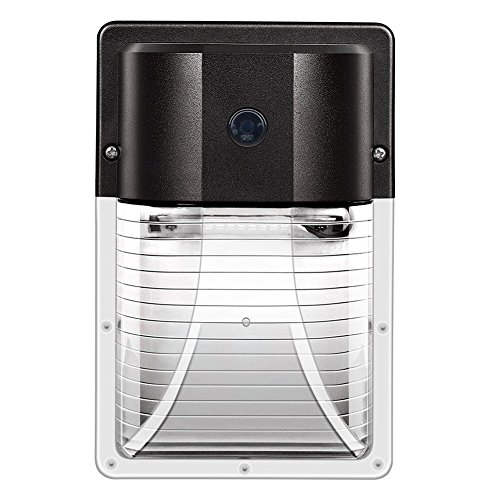 CINOTON 13W LED Wall Pack Light with Dusk to Dawn Sensor, 1600LM[100-277Vac/100W HID/HPS Equiv.] IP65 Waterproof Outdoor Security Flood Lighting for Garage Warehouse Garden Patio 5000K-Daylight 1 Pack