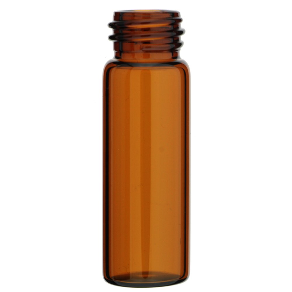 Aura Variety 72-PACK MADE IN USA 2 DRAM 1/4 oz 8ml AMBER GLASS VIALS WITH BLACK SCREW-ON CAPS (Oils Perfume Gold Prospecting Hobby Craft)