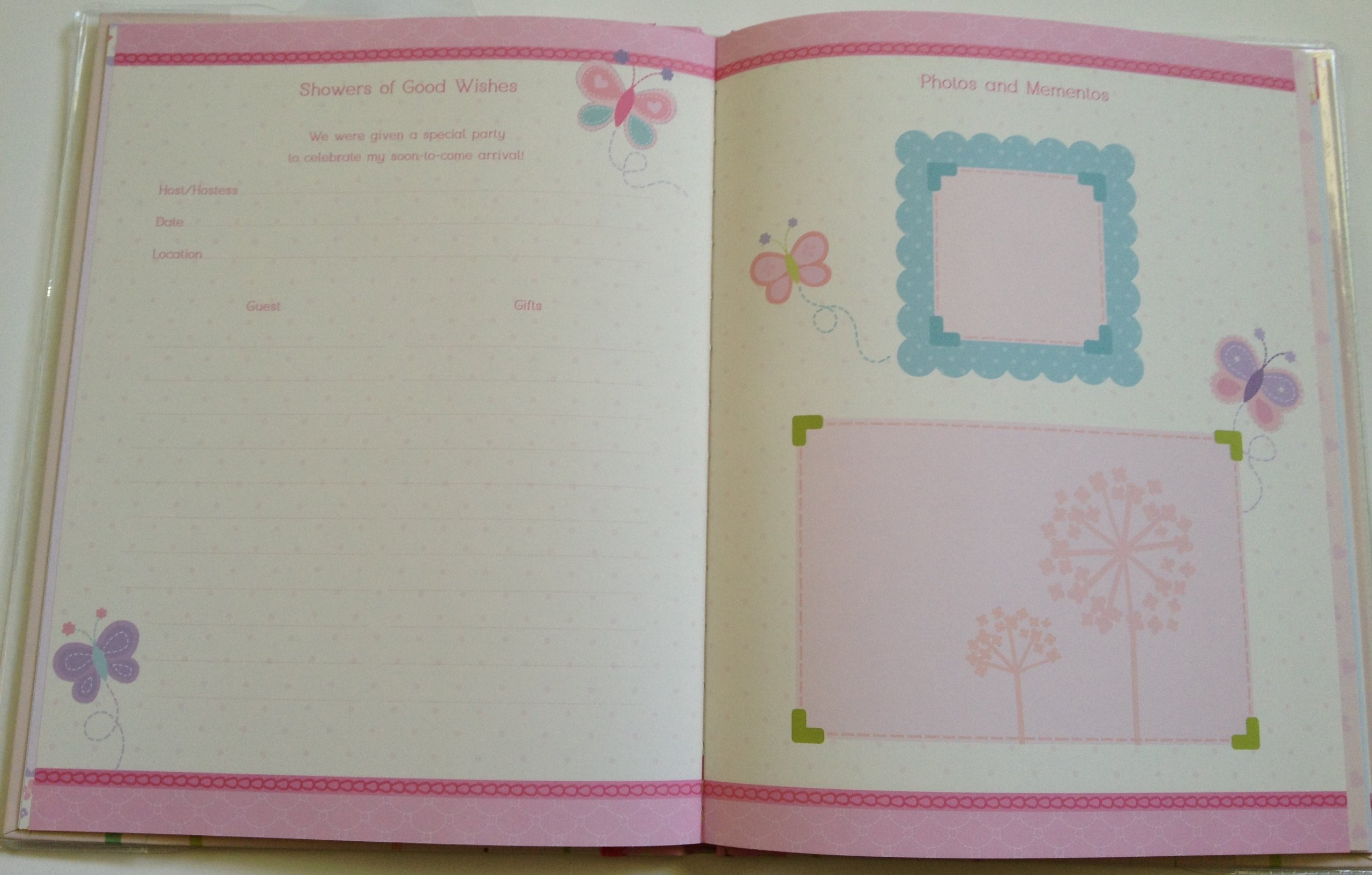 Baby's First Memory Book "Look Whoo's Adorable" Pink W/flowers, Owls, & Bird