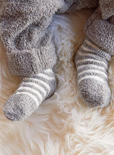 Barefoot Dreams Kids Unisex CozyChic® Lite Infant Sock Set (Infant) Pewter/Pearl One Size
