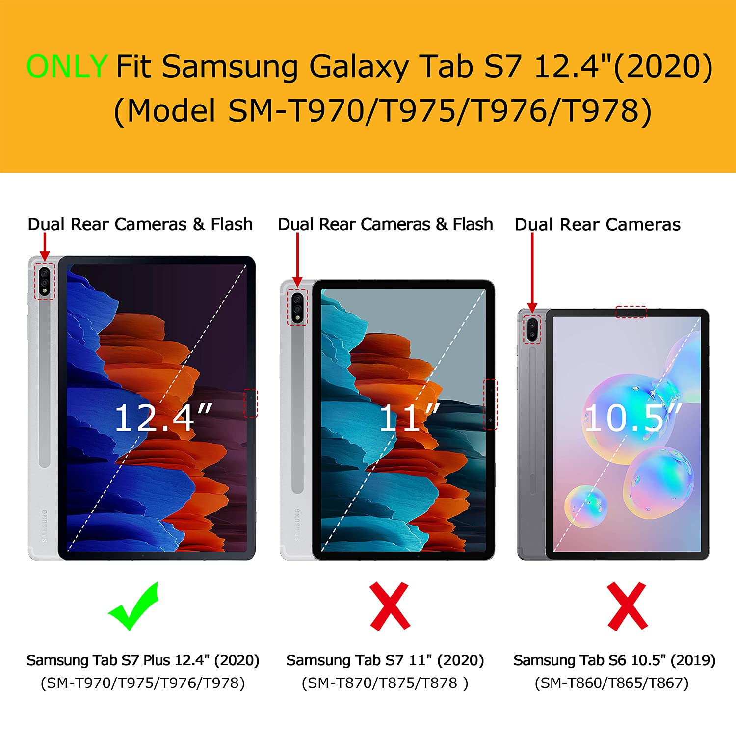 Soke Galaxy Tab S8+/S7 FE/S7 Plus 12.4 inch Case with S Pen Holder, Translucent Soft TPU Back Cover for Samsung Tab S8+ 2022/S7 FE 2021/S7 Plus 2020 [SM-X800/X806/T730/T736B/T970/T975],Green