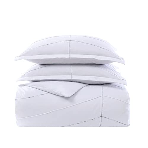 City Scene Courtney Comforter Set, King, White
