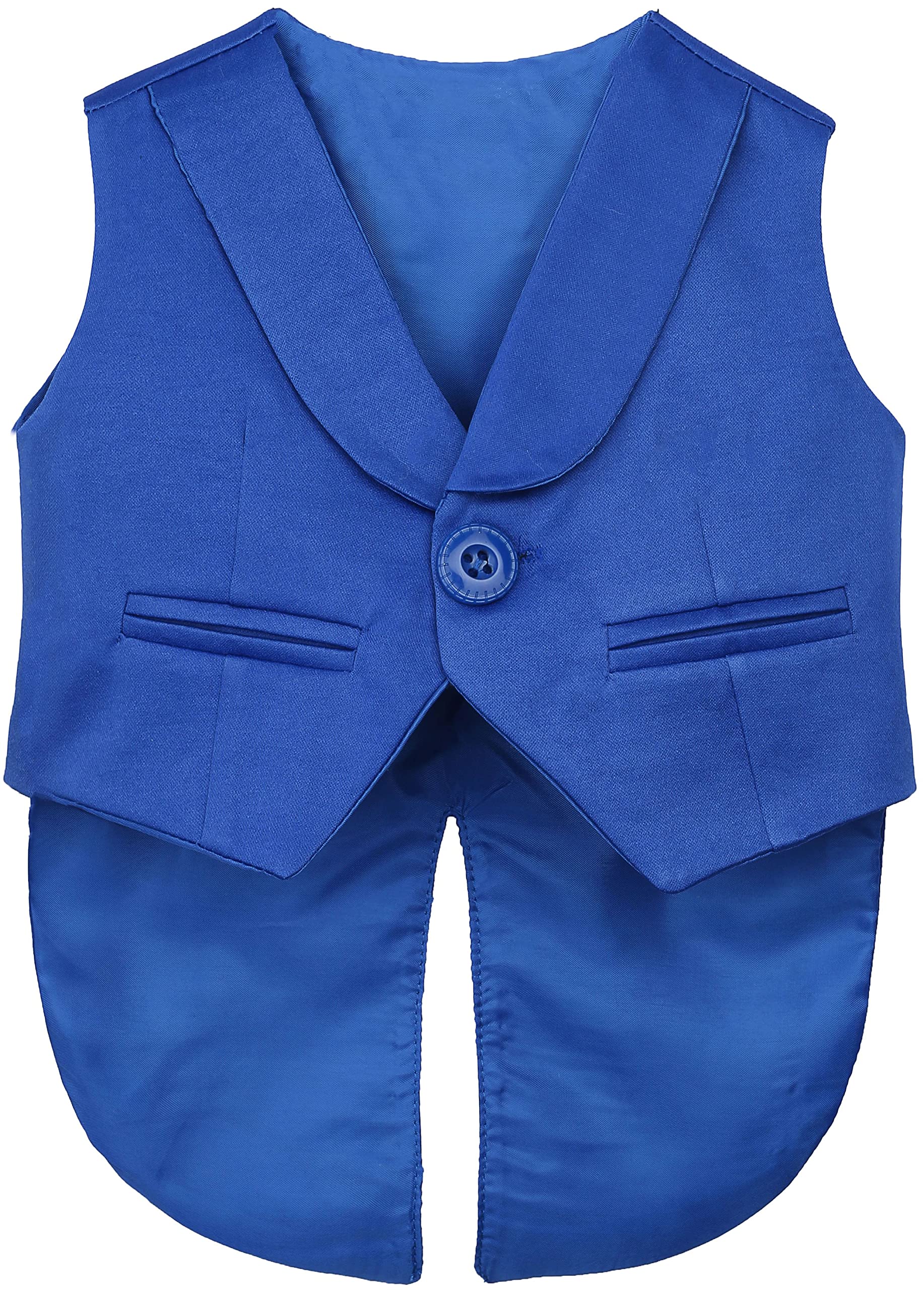 Lilax Baby Boy Gentleman Tuxedo Outfit Infant 4 Piece Set 0-3 Months Royal Blue