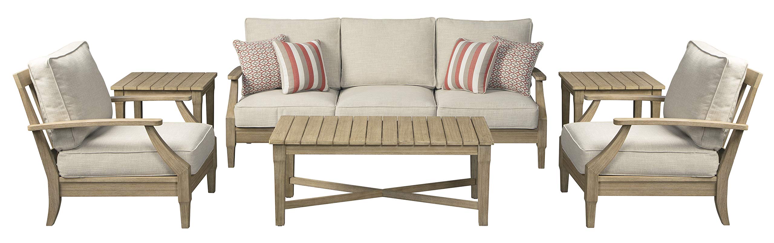 Signature Ashley Clare View Lounge Chair + Gerianne End Table Outdoor Furniture Set