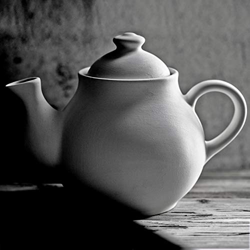 City to CottageĀ® Red and White Polka Dot Handmade Large Ceramic 1,7l/60oz/4-6 Cup Teapot with Handle and Lid, Unique Pottery Housewarming Gift for Tea Lovers
