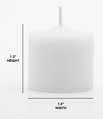 D'light Online Long 10 Hour Burn Time Unscented Votive Candles - for Birthdays, Baby Shower, Home Decoration and Weddings (White, 10 Hour - Set of 12)