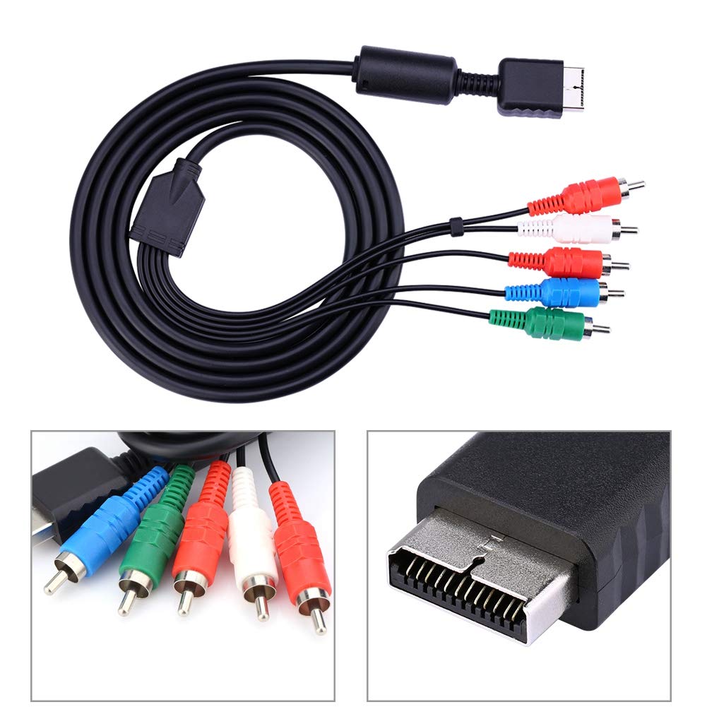 Audio/Video Cable for, AV Multi Out to Component Connection AV Cable Cord for Sony for PS2 for PS3 Game Console, 6FT