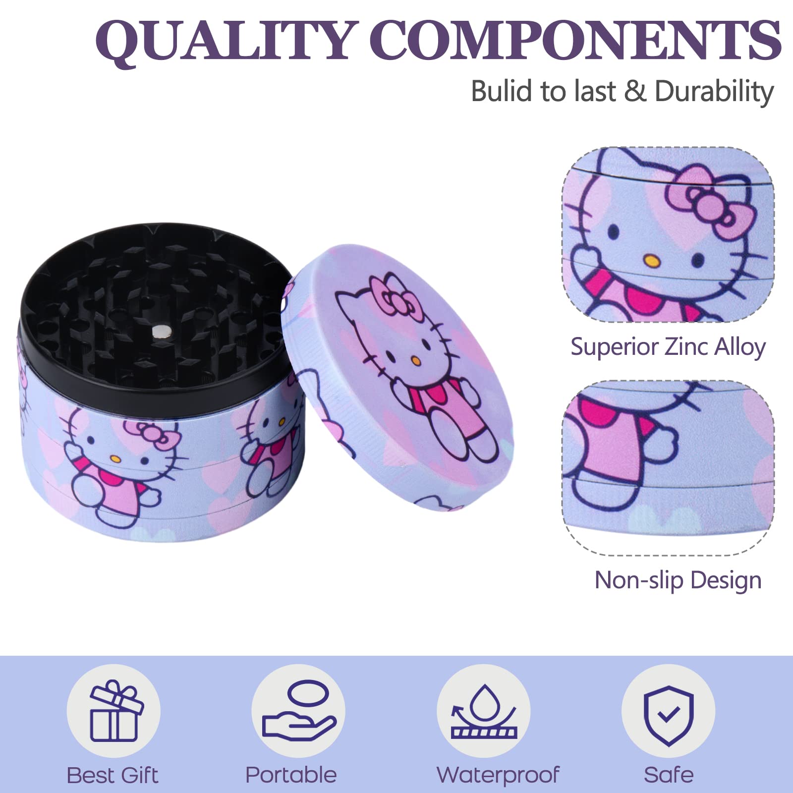 2.5 Inch Spice Grinder Kitchen Grinder, Pink