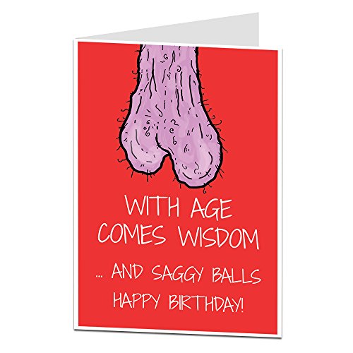 Birthday Cards For Him Funny Rude Adult Theme Perfect For 40th 50th 60th Blank Inside For Your Own Personal Offensive Message âŚ