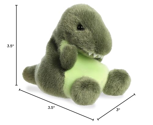 Aurora® Adorable Palm Pals™ Tyranno Rex™ Stuffed Animal - Pocket-Sized Play - Collectable Fun - Green 5 Inches