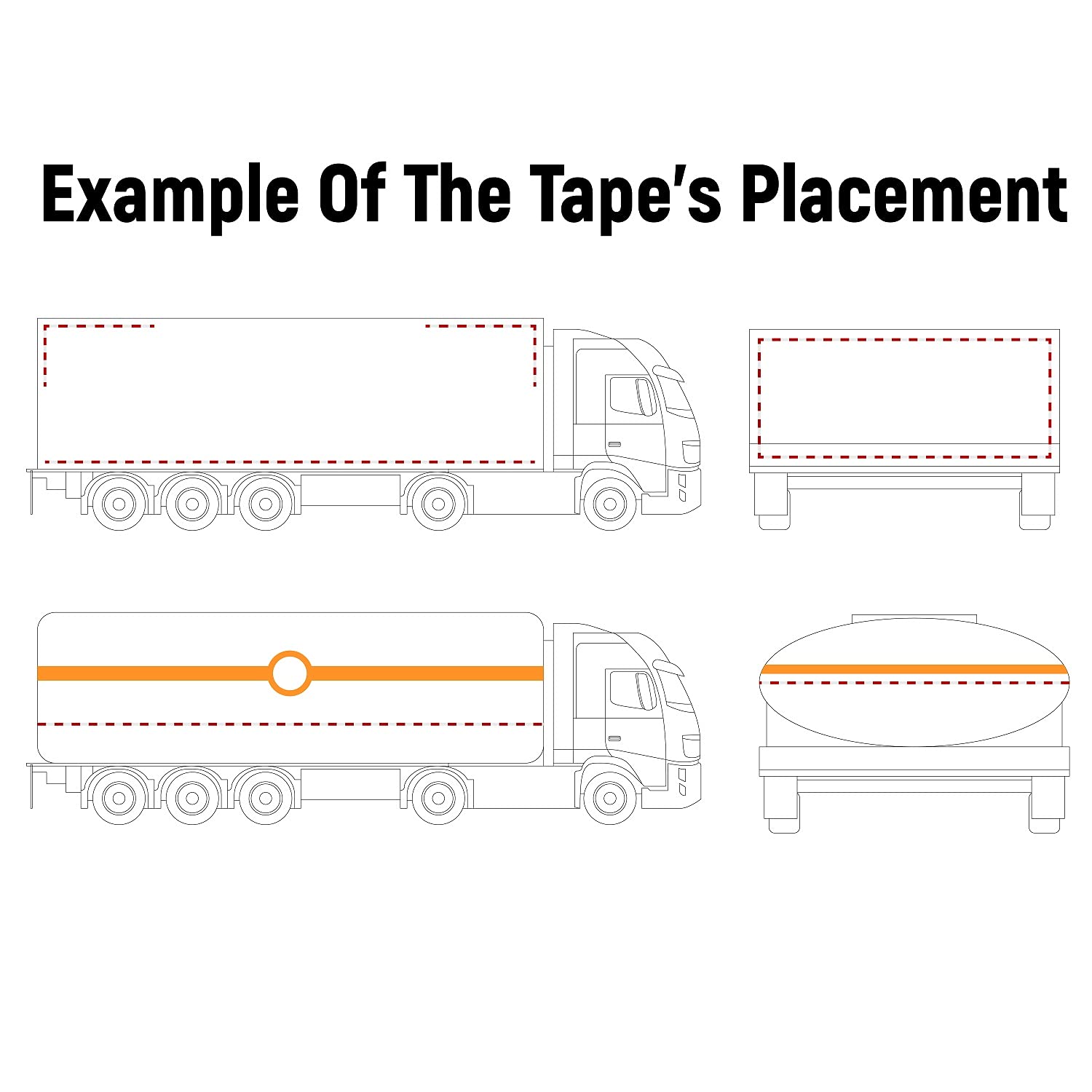 Trailer Reflective Tape Outdoor DOT C2 Reflector Tape 2 inch x 200 feet Waterproof White Silver Red Reflective Tape for Cars Trailers Trucks 200 FT High Visibility Contrast Duct Safety Sticker Strips
