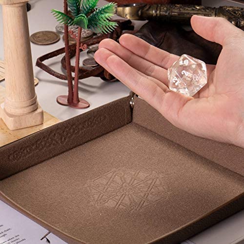 Wiz Dice Titan 25mm Dice - Large Polyhedral Dice Set for Various Role Playing Dice Games - Sparkle Vomit 7 Cnt -DND Dice Set with a Clear Dice Box - Includes D4, D6, D8, D10, D10(0), D12 & D20