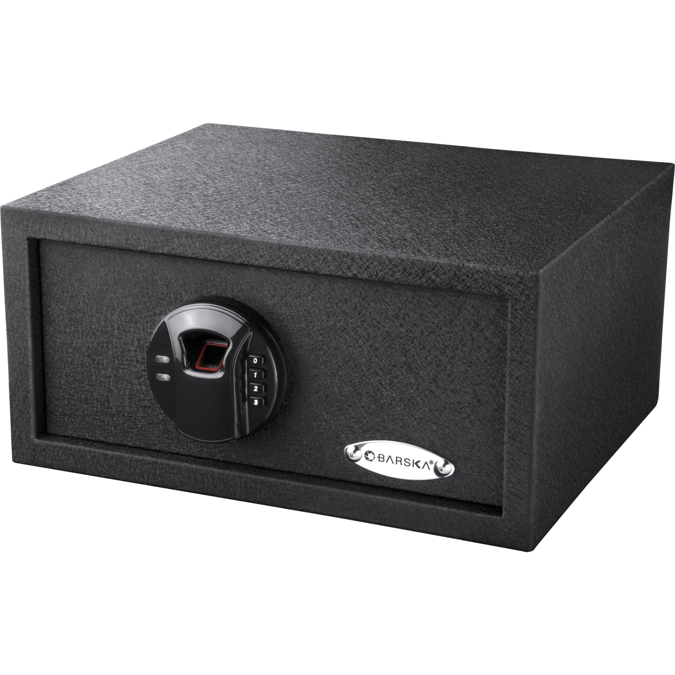 Barska Digital Keypad Biometric Fingerprint Security Home Safe Box - 0.46 Cu Ft Compact