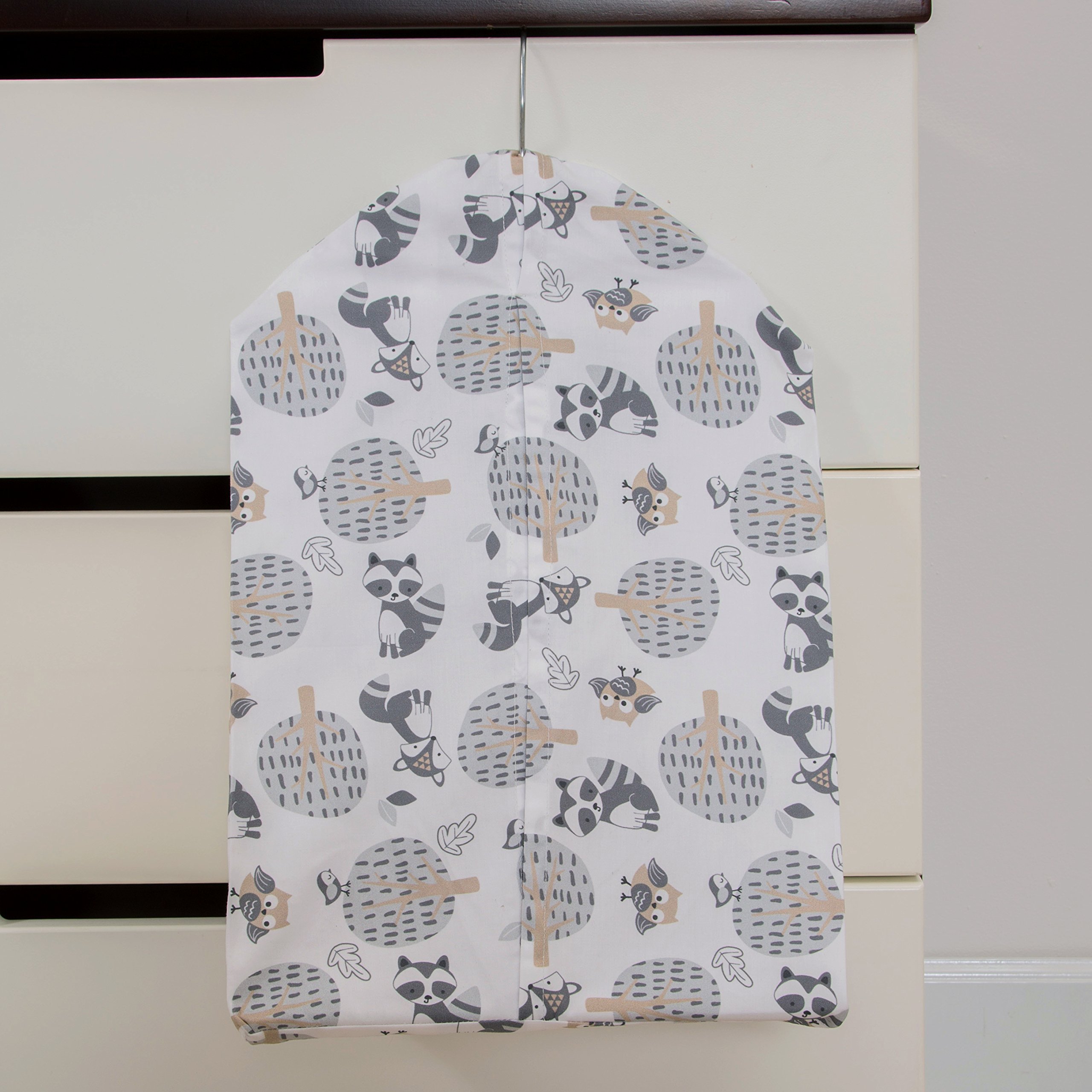 Bedtime Originals Little Rascals Forest Animals Diaper Stacker, White/Gray