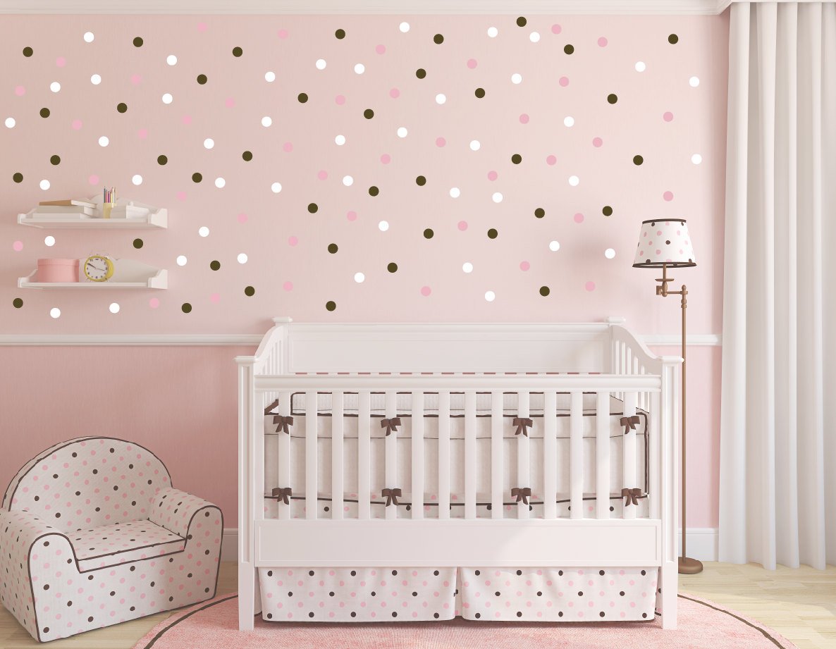 80pieces/ Set 4.8cm Polka dot Wall Sticker -Easy Peal & Stick- Environmental Removable Kids Nursery Room Decor Decal Sticker (White)