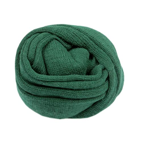 Coberllus Newborn Baby Photo Props Blanket Stretch Knitted Wrap Swaddle for Boy Girls Photography Shoot (Green)