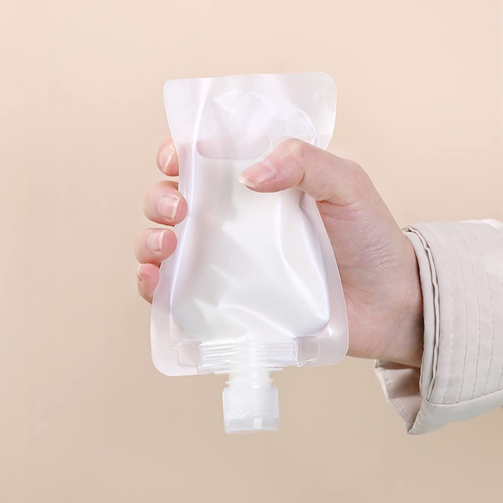 25Pieces Travel Portable Size Refillable Empty Squeeze Pouch Stand Up Spout Pouch Refillable Empty Squeeze Pouch for Lotion,Shampoo,Face Cream,Squeezable Bags ,Leakproof (30 ml, 50 ml, 100 ml)