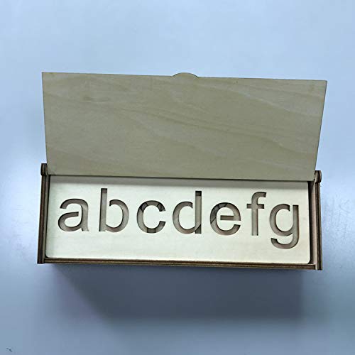 Bodima Educational Wood Handwriting Stencil Set | Easy-to-Use Handwriting for Kids & Preschoolers | Montessori Letters Stencils for More Convenient Handling & Tracing