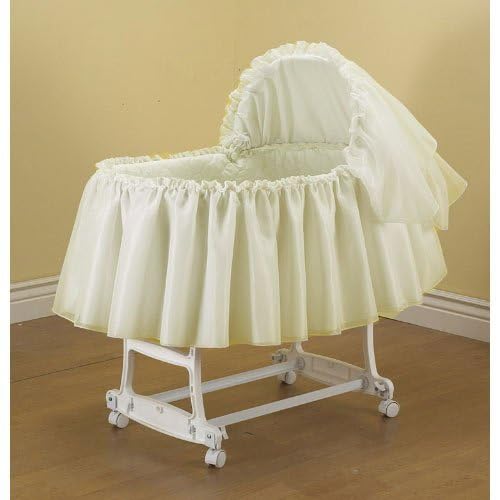 Babykidsbargains Sheer Elegance Organza Bassinet Short Liner Skirt and Hood, 16"x32"