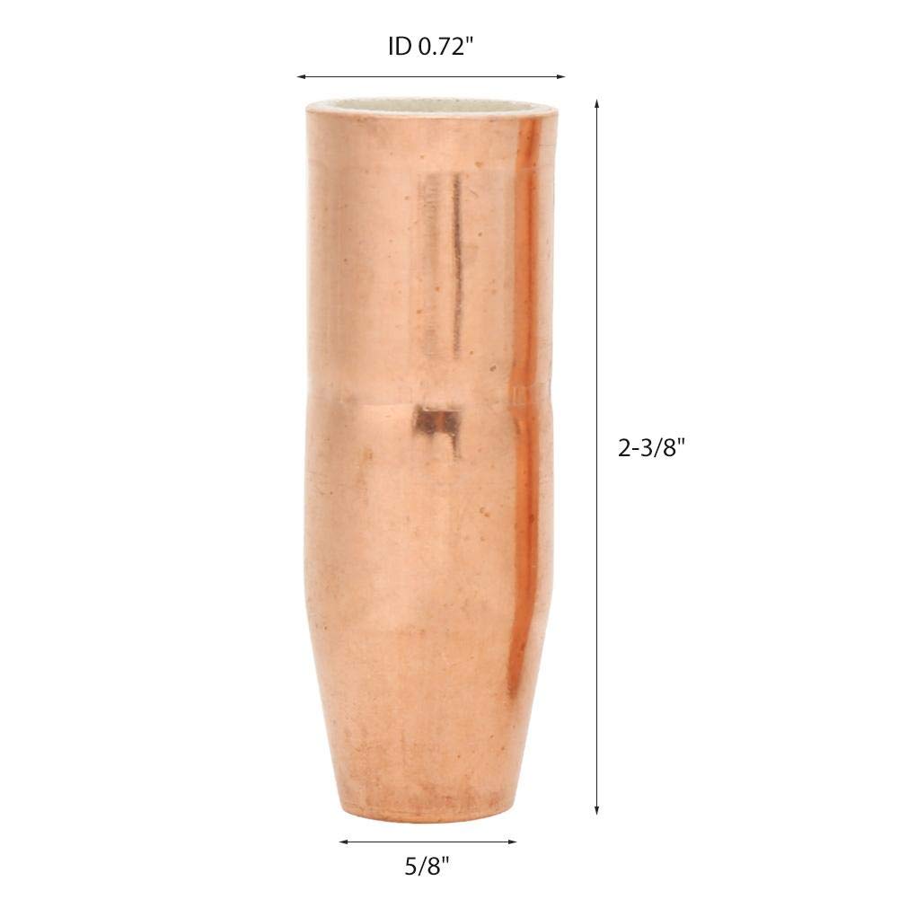 2pcs MIG Welding Gun Nozzle for Miller M25/M40 Hobart MIG Gun,Copper MIG Welding Contact Tips Welding Gun Accessory