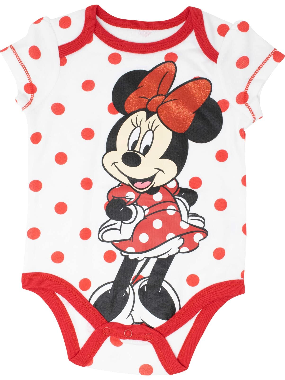 Disney Minnie Mouse Mickey Mouse Donald Duck Newborn Baby Girls 5 Pack Bodysuits Yellow 0-3 Months