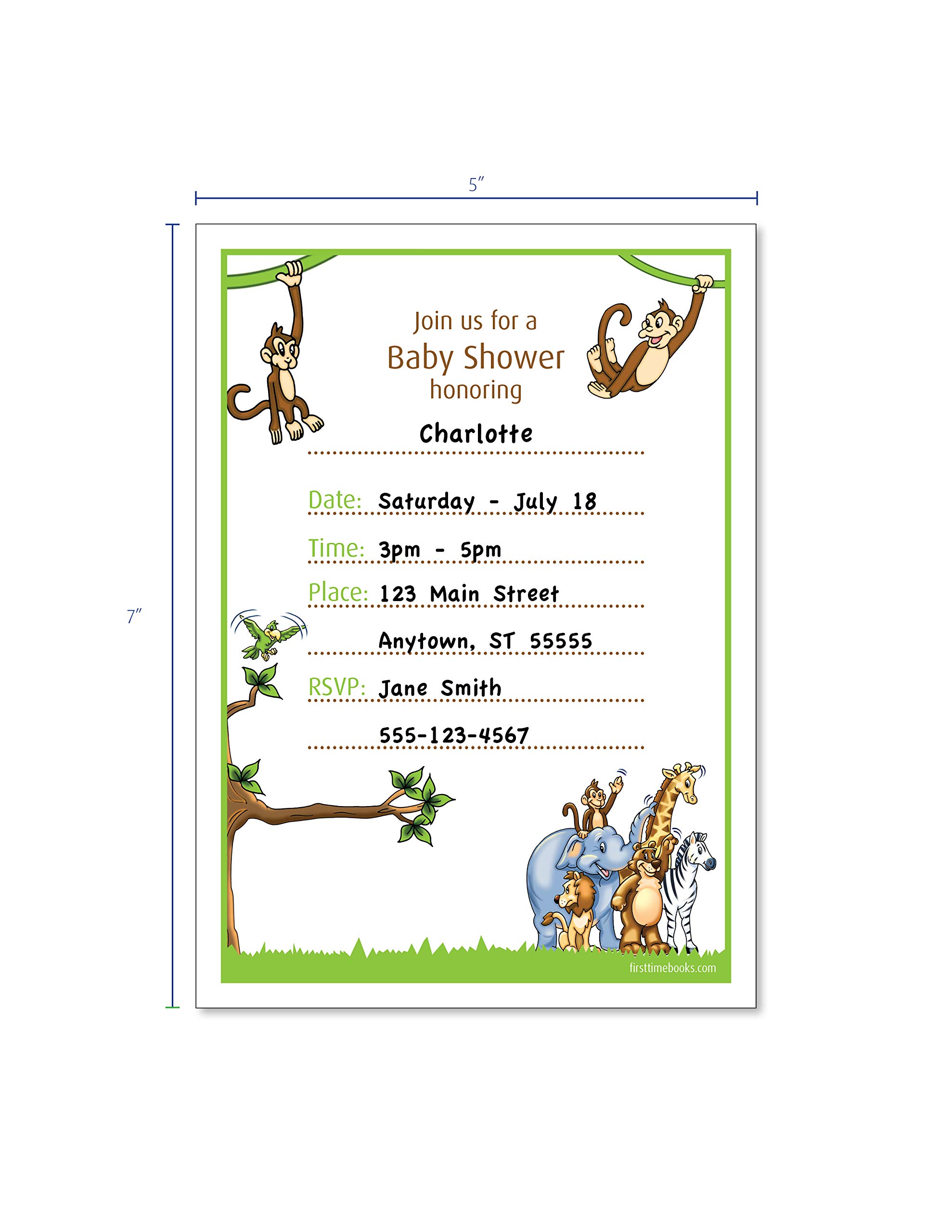 Personalized 30 Baby Shower Invitations Boy or Girl (with Envelopes) - Gender Neutral
