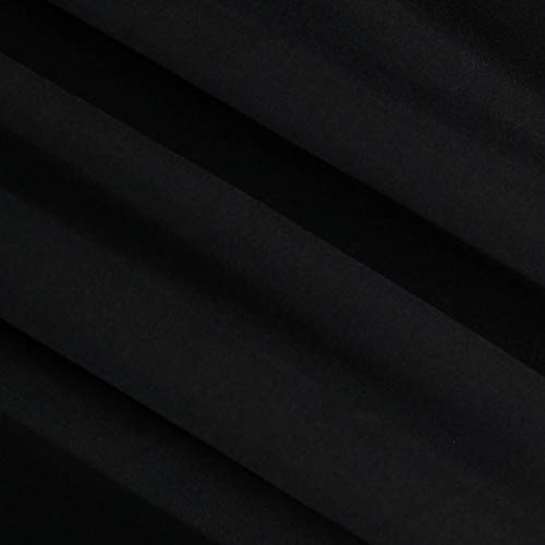 FabricLA DTY Double Brushed Knit Jersey 190 GSM - 58/60" Inches (150 CM) Wide - Soft Polyester Spandex Fabric - 2 Way Stretch Knit Fabric - Black, 1 Continuous Yard