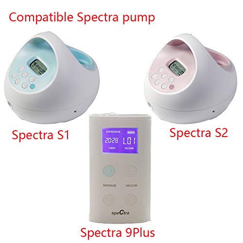 BabyValley Upgrade Backflow Adapter Compatible with Spectra S1/S2, Spectra 9, 9Plus Flange Adapter Connectors for Medela Breastshield Swing, Harmony Flange and Spectra Backflow Protector (Yellow 2pc)