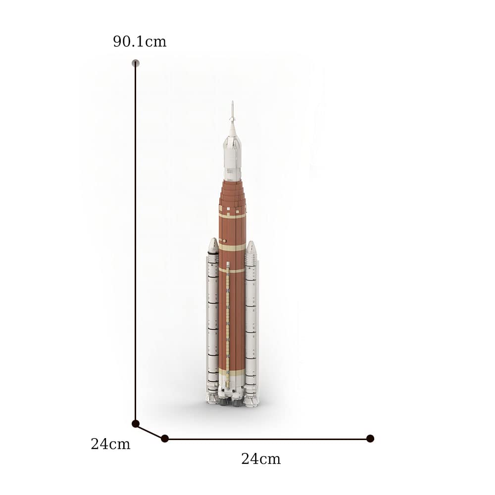 2786 Pieces SLS Block 1B Cargo Rocket Building Kit, NA SA Saturn V Rocket Ship Toy Set, Space Launch System Space Shuttle-Derived Launch Vehicle Block 1B Cargo Rocket Model Building Blocks, New 2023