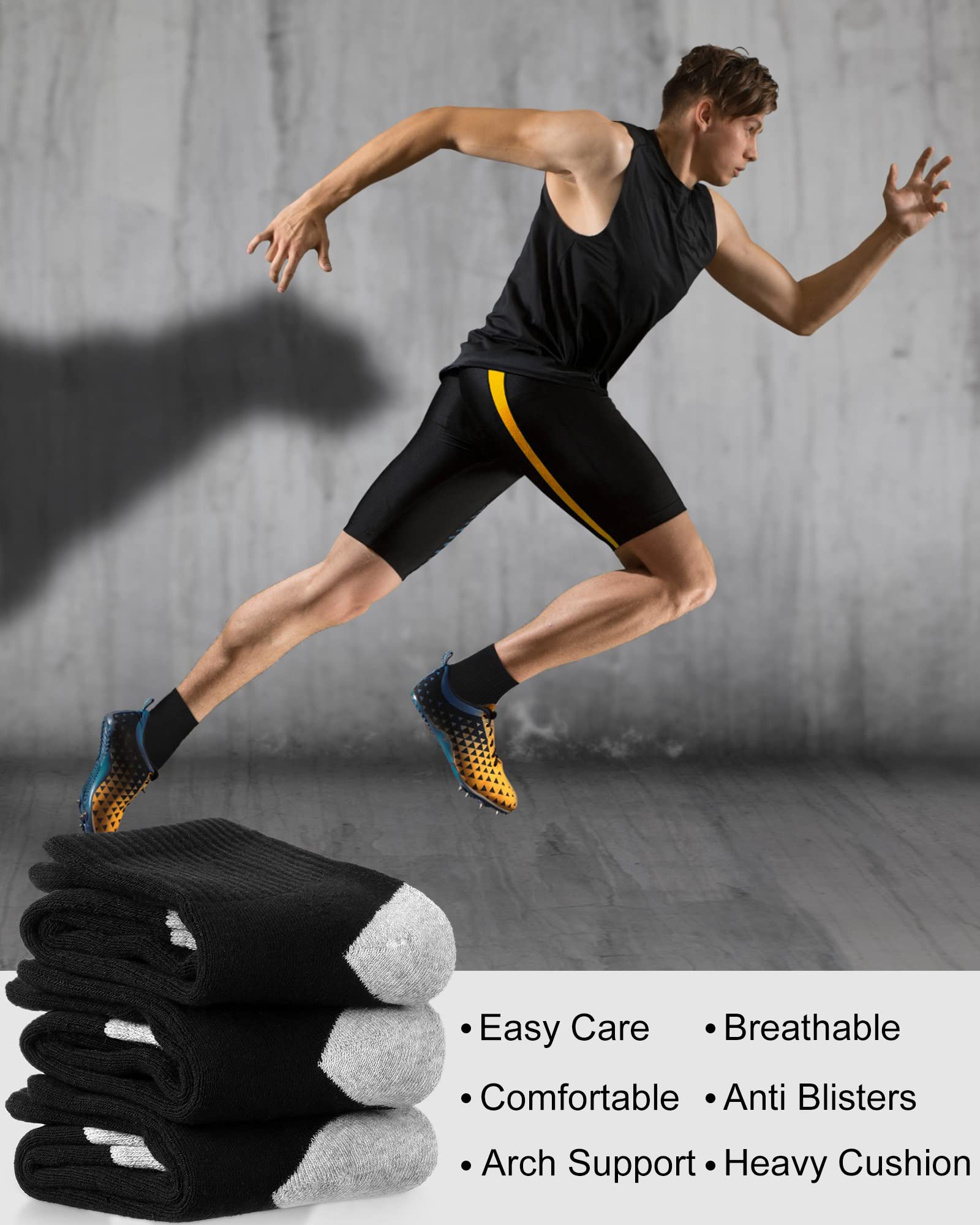 40 Pairs of Cotton Moisture Wicking Crew Socks for Men And Women, Bulk Cushion Low Cut Ankle Socks(Gray)