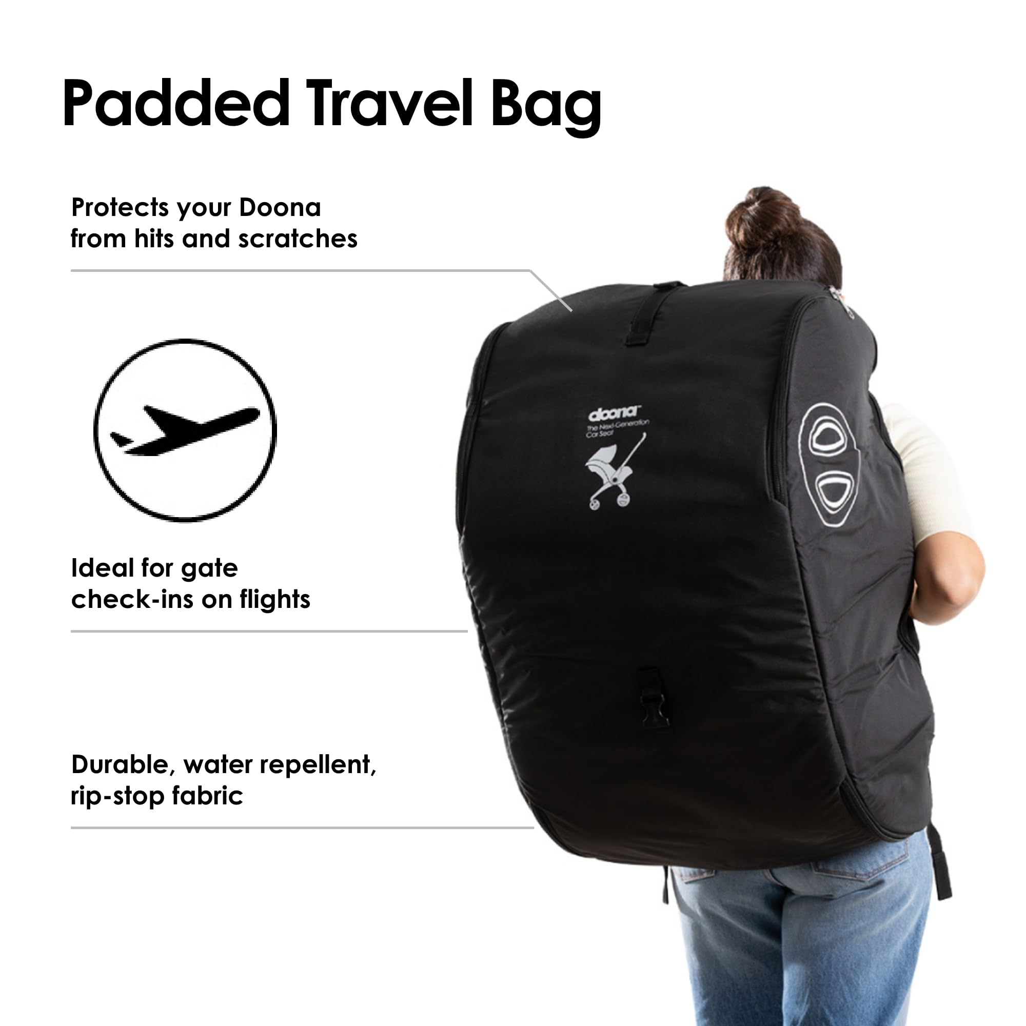 DOONA Padded Travel Bag, Black