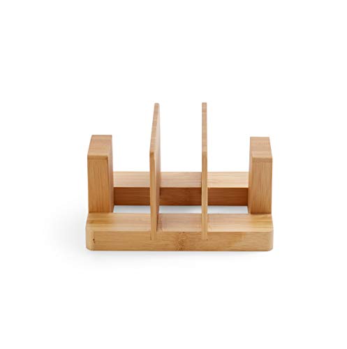 Cutting Board Organizer Natural Bamboo Kitchen Pantry Rack Cabinet Organizer for Cutting Board, Dish, Bakeware, Plate, Pot Lid, Cook Books, Book Stand Holder by: Kozy Kitchen