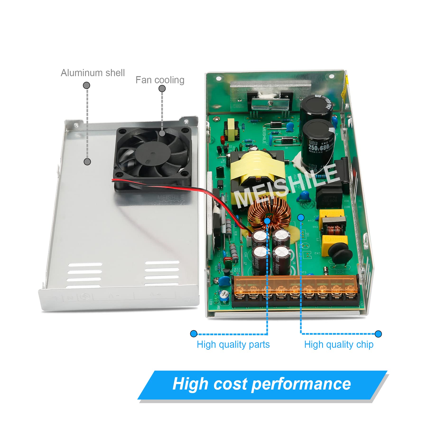 60V 10A 600W DC Switching Power Supply Adapter PSU AC-DC 60Volt Industrial Transformer Converter 0-8/5amps Drive Sensor System Lamp Meter Controller Servos Ultraso Electric Motor Fan SMPS 110V/220V