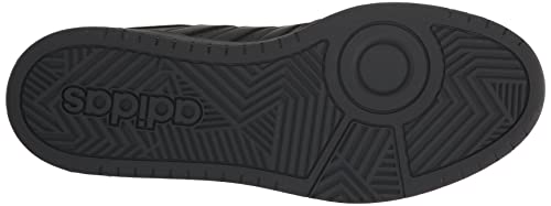 adidas Men's Hoops 3.0 Low Basketball Shoe, Black/Black/Carbon, 10