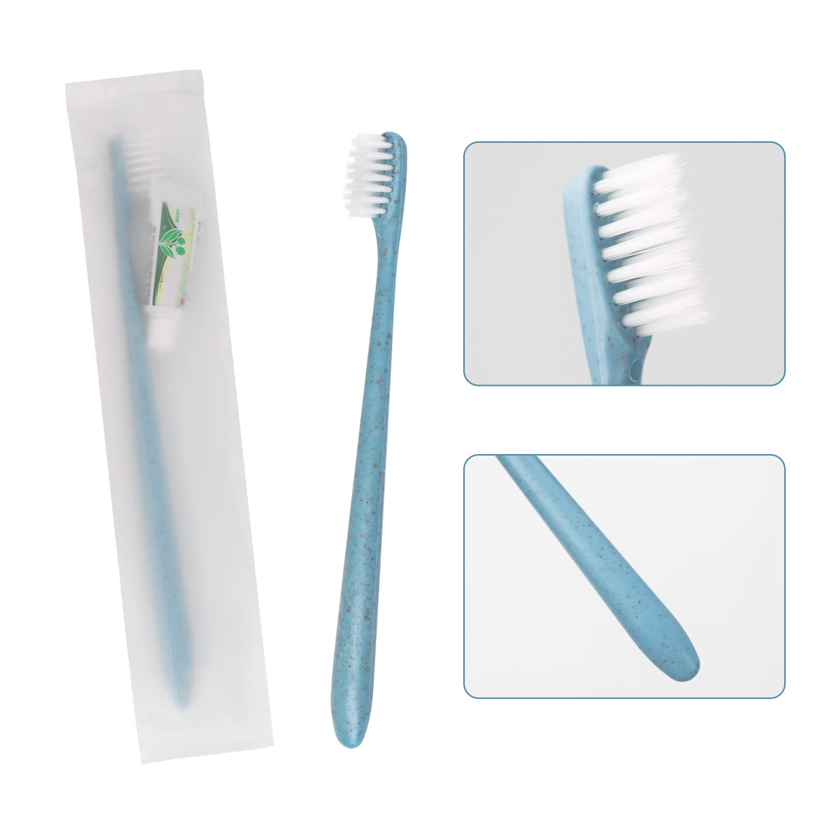 Disposable Toothbrush, Delicate Toothbrushes Bulk, Toothbrush in Bulk, Individually Packaged, Bulk Toothbrush and Toothpaste Sets Are Suitable for Use at Hotel, Home, Travel, Camping(20 Pieces)
