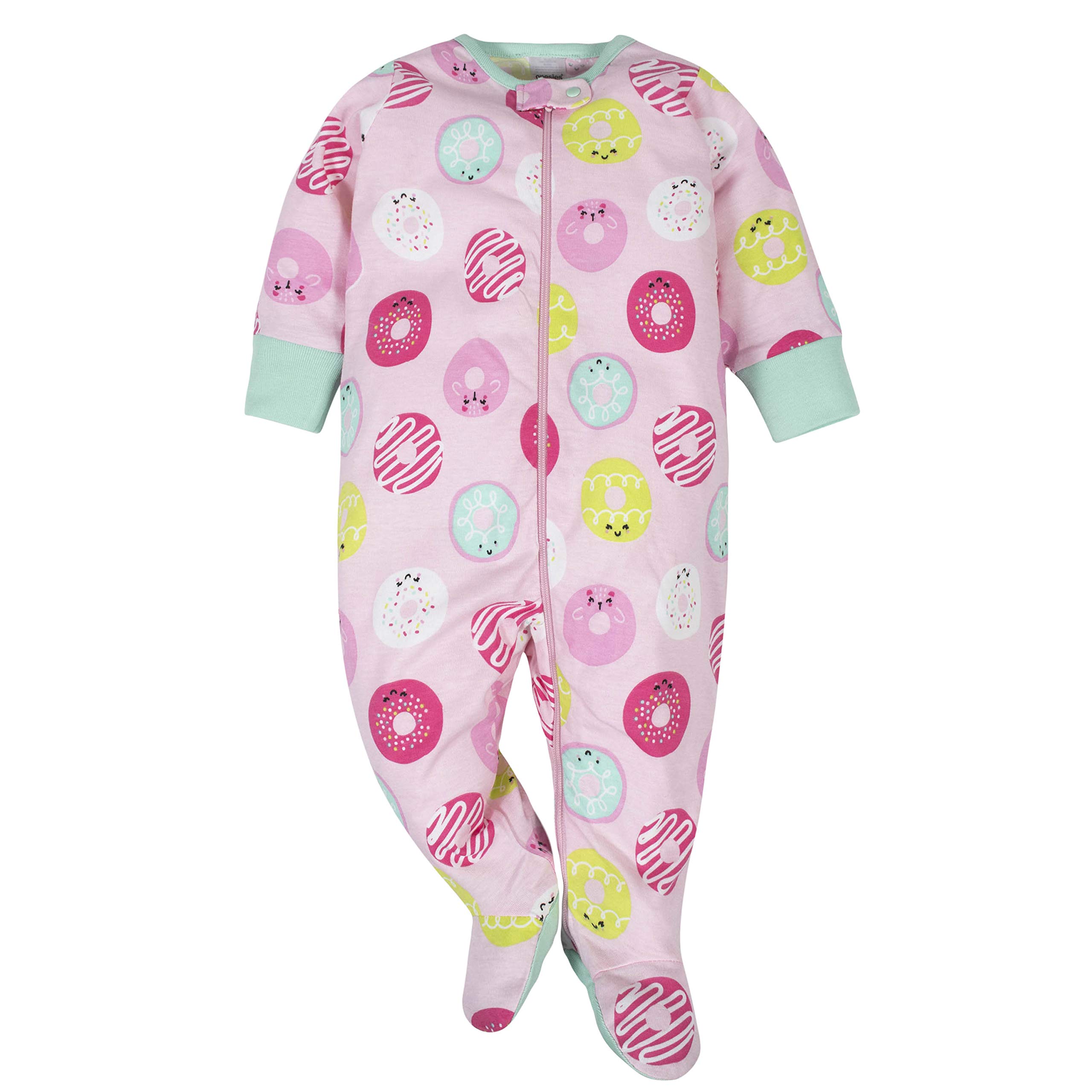Onesies Brand Baby Girls' 4-Pack Sleep 'N Play Footies Multi Pack, Pink Sweet Treat, 0-3 Months