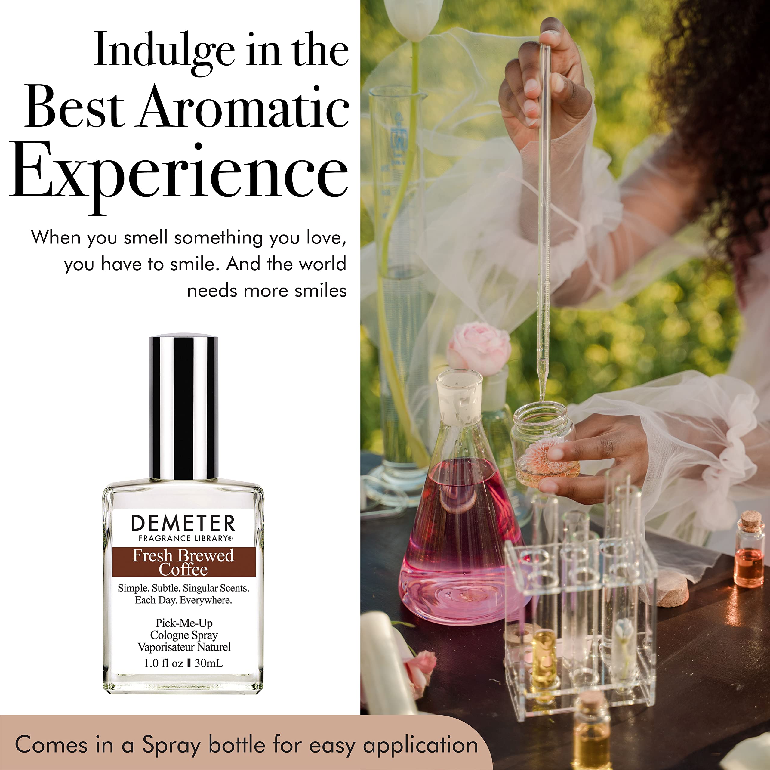 Demeter Fresh Brewed Coffee, 1 oz Cologne Spray, Perfume for Women And Men