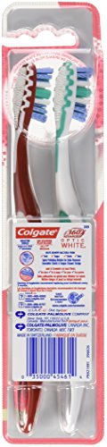 Colgate 360 Advanced Optic White Toothbrush, Soft, 2 Count