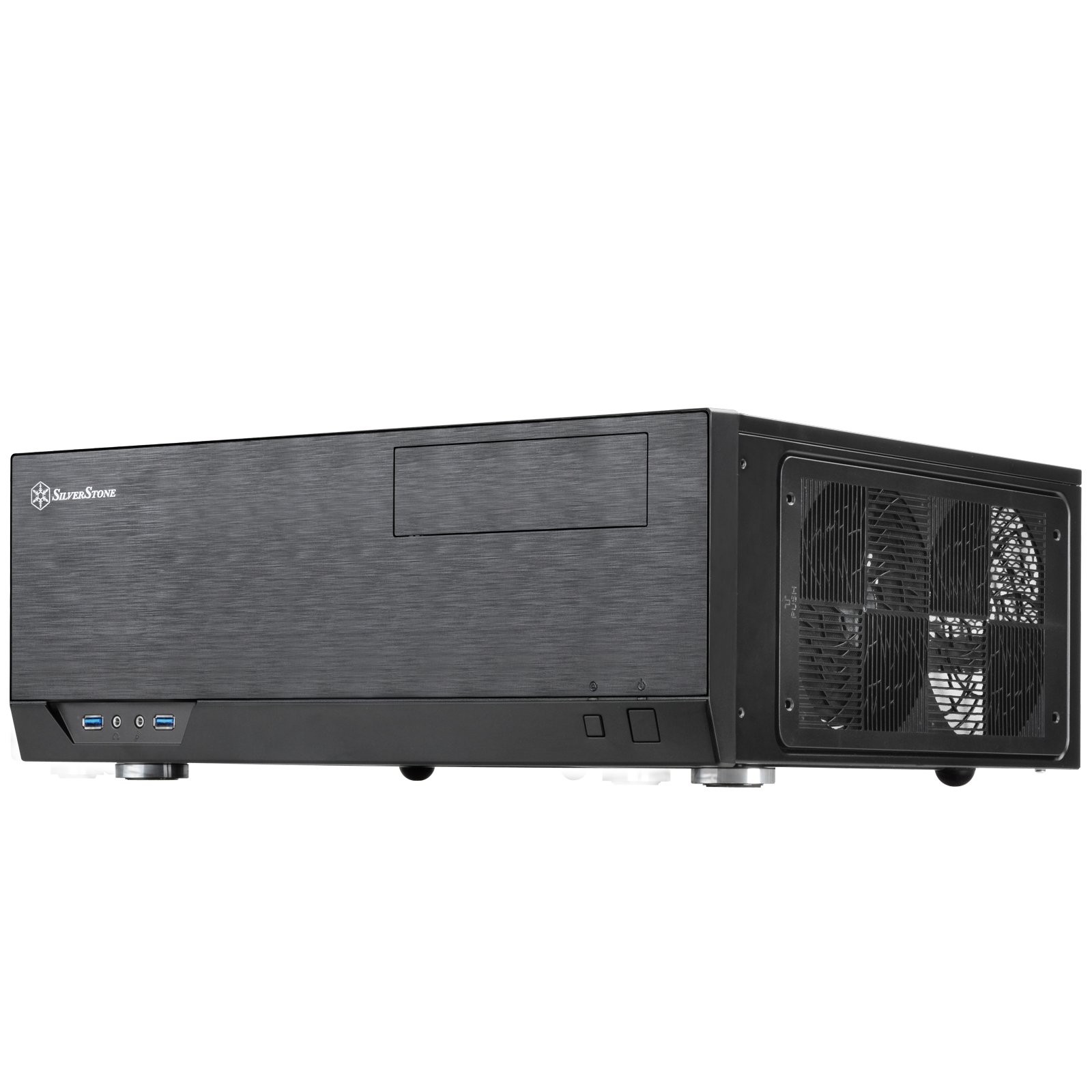 SilverStone Technology GD09 Home Theater PC (HTPC) Computer Case with Faux Aluminum Design for ATX/Micro-ATX Motherboards, SST-GD09B