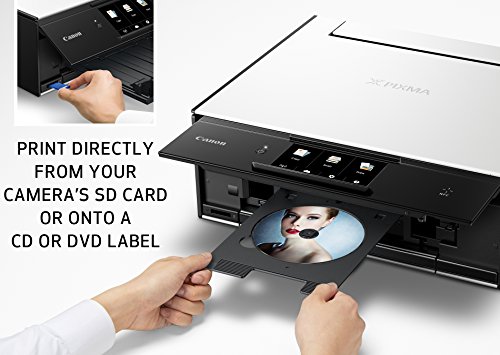 Canon Office Products TS9020 WH Wireless All-in-One Printer with Scanner and Copier: Mobile and Tablet Printing, with AirPrint and Google Cloud Print Compatible, White