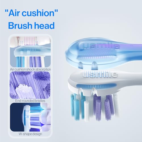 usmile [ADA Accepted] Electric Toothbrush, Type-C Rechargeable Sonic Toothbrush for Adults with 2 Brush Heads, 1 Charge Lasts for 365 Days, Whitening Powered Toothbrush with Smart Timer, Y1S Pink