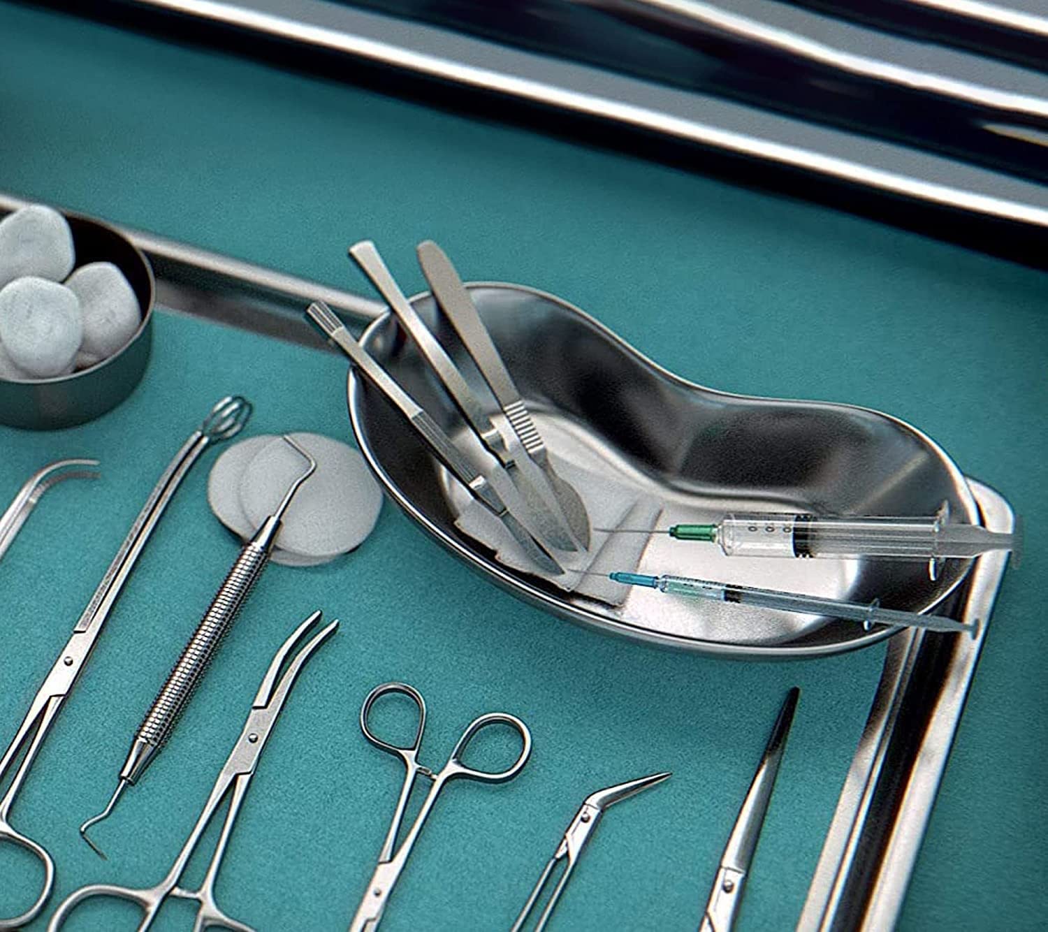 Bosky Stainless Steel Medium Kidney Tray 8" inch Basin Finest Emesis Bowl SS 304 Round Edges Surgical Utility 500 cc