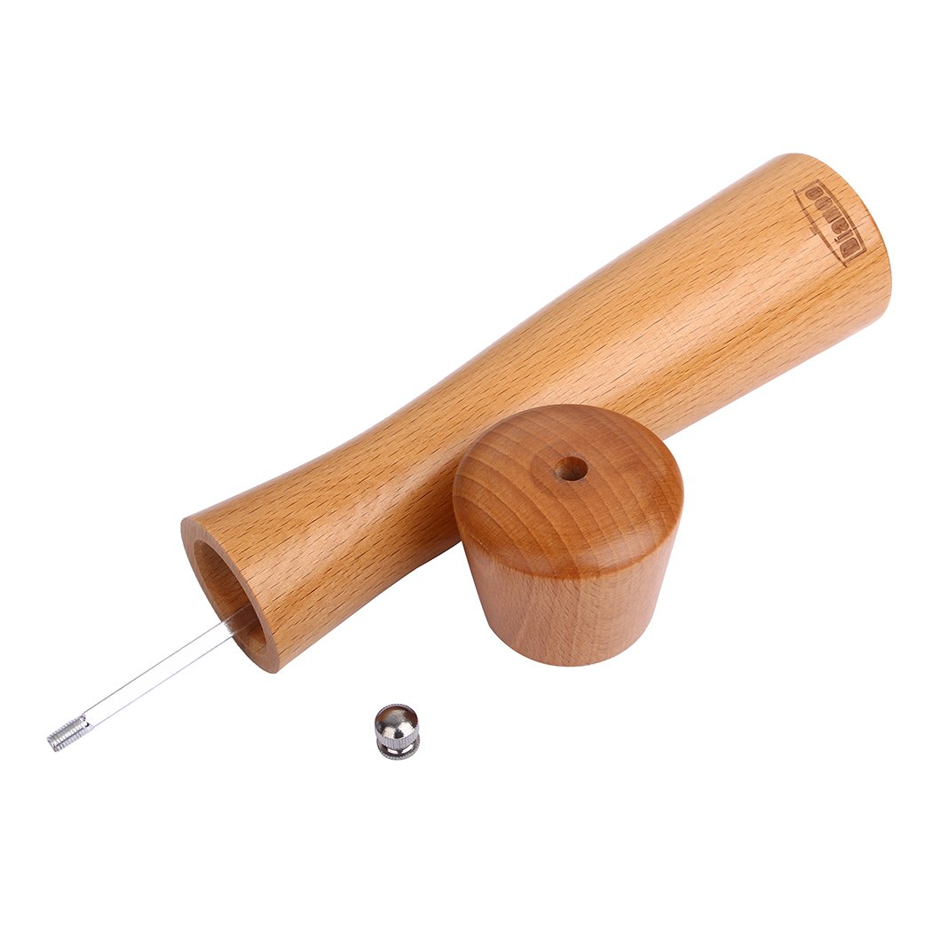 2PCS Dianoo Wood Pepper Grinder Salt And Pepper Mill Set Wooden Adjustable Shakers with Ceramic Core 8 Inch And 10 Inch