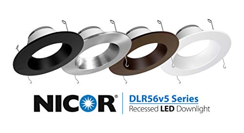 NICOR Lighting DLR565121203KWH LED Downlights, 1 Count (Pack of 1), White