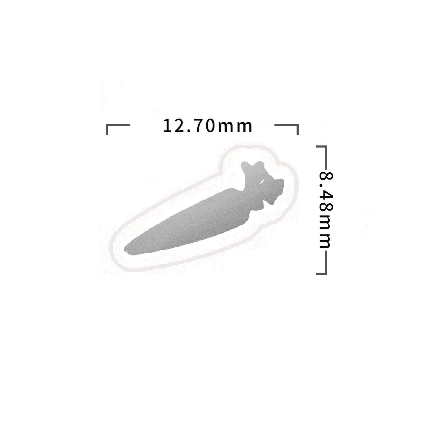 50 Wedding Meal Stickers for Place Cards - Place Card Menu Choices - Wedding Meal Choice Stickers (Silver, Carrot)
