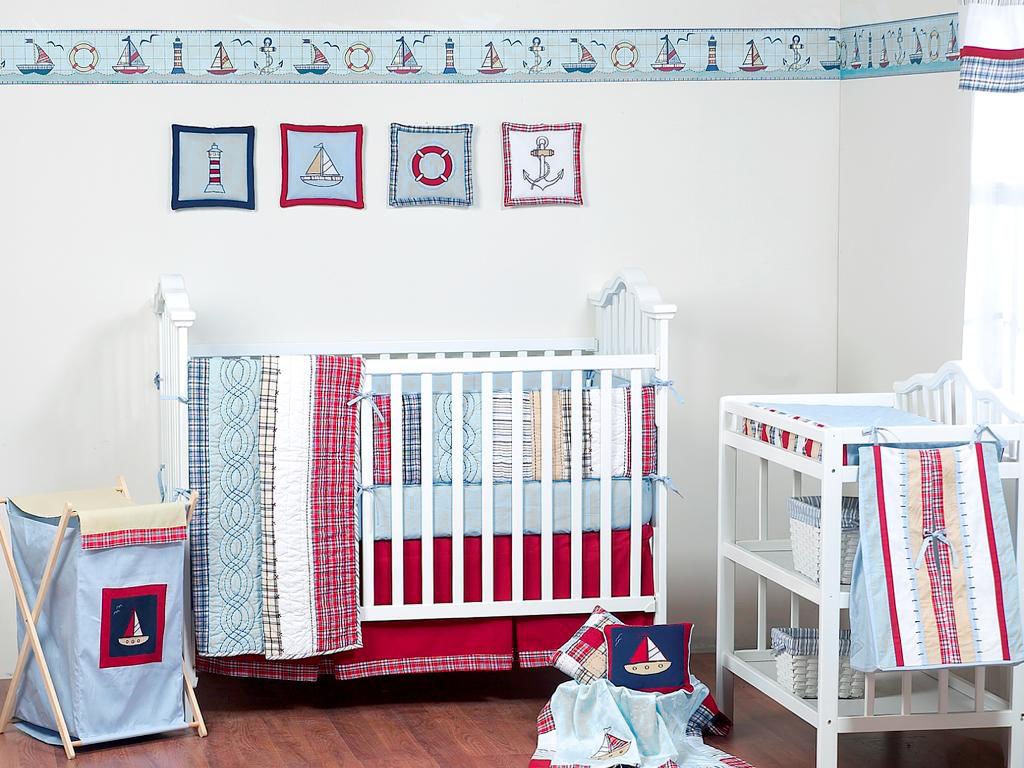 Bacati Crib Fitted Sheet, Red Plaids Yarn Dyed (Pack of 2)