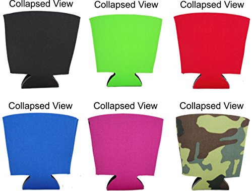 Blank Foam Party Cup Coolie (Variety Color 6 Pack)